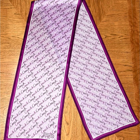 Coach | Accessories | Coach Scarf Womens Pink Neck Scarf 58 L X Wide ...